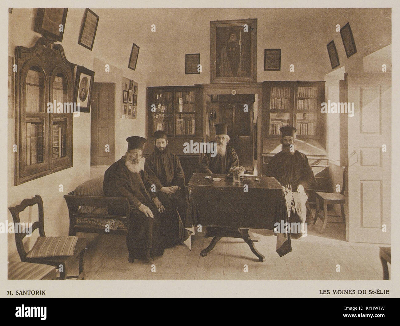 This image shows 'Les moines du St. Elie' (Monks of St. Elie) by Daniel ...