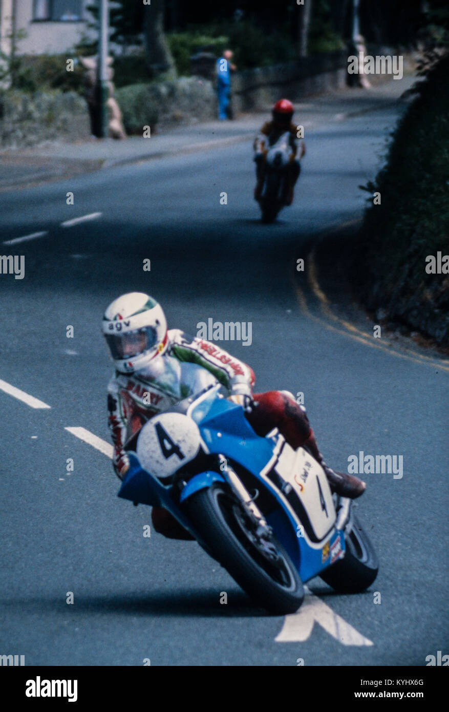 Rider 4 in the Isle of Man Senior Classic TT 1983 Stock Photo - Alamy