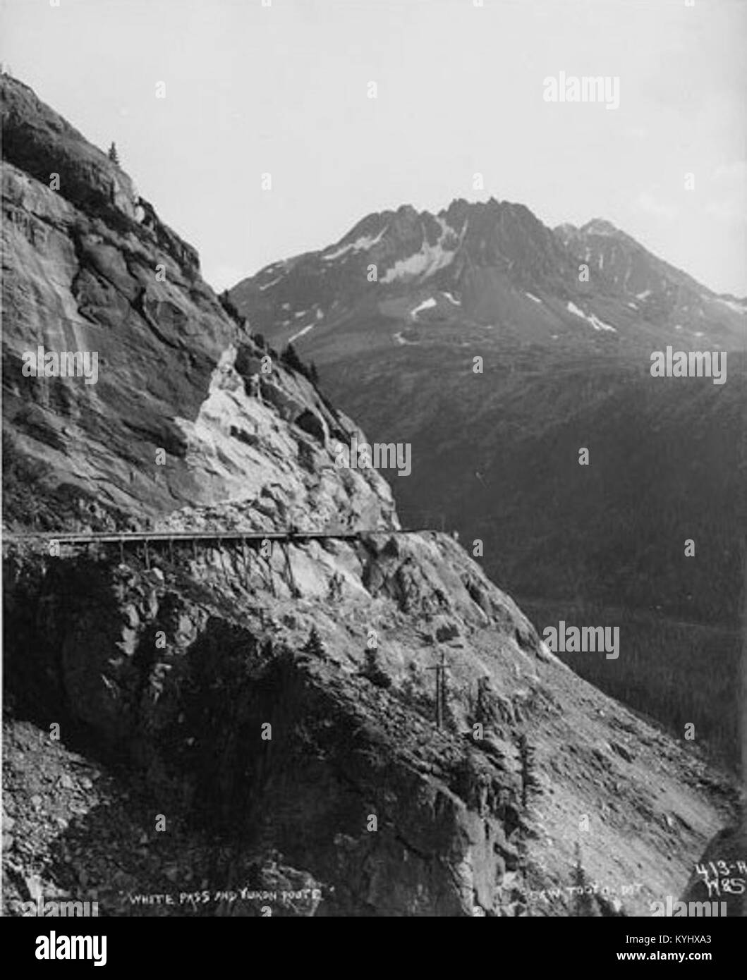 Sawtooth Mountains on the White Pass and Yukon Route, Alaska, ca 1899 ...