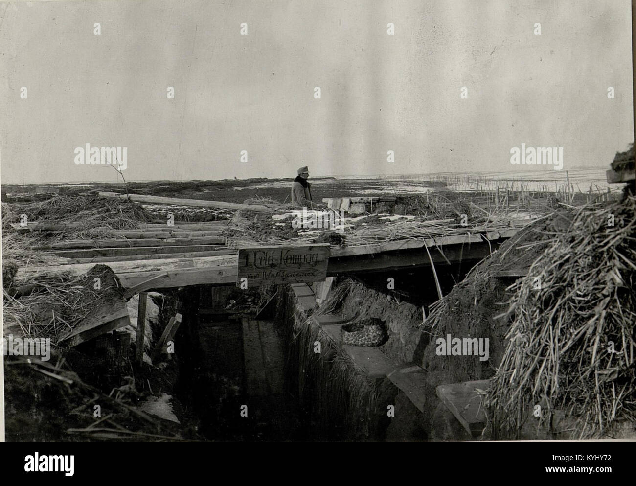 The I.R. 71 regiment’s trench system shows wire entanglements and ...