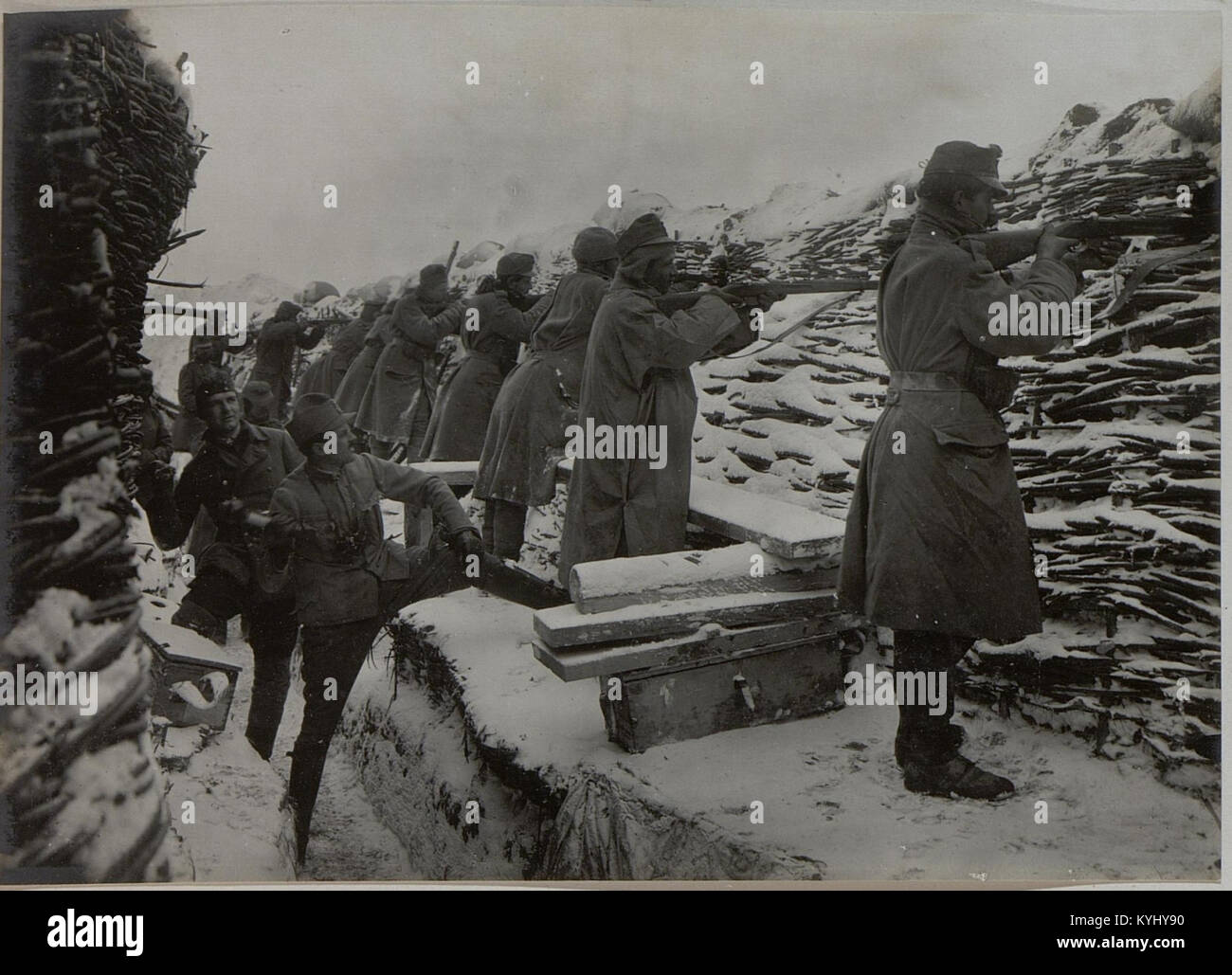 Hungarian Honvéd infantry position in Rarancze during World War I ...