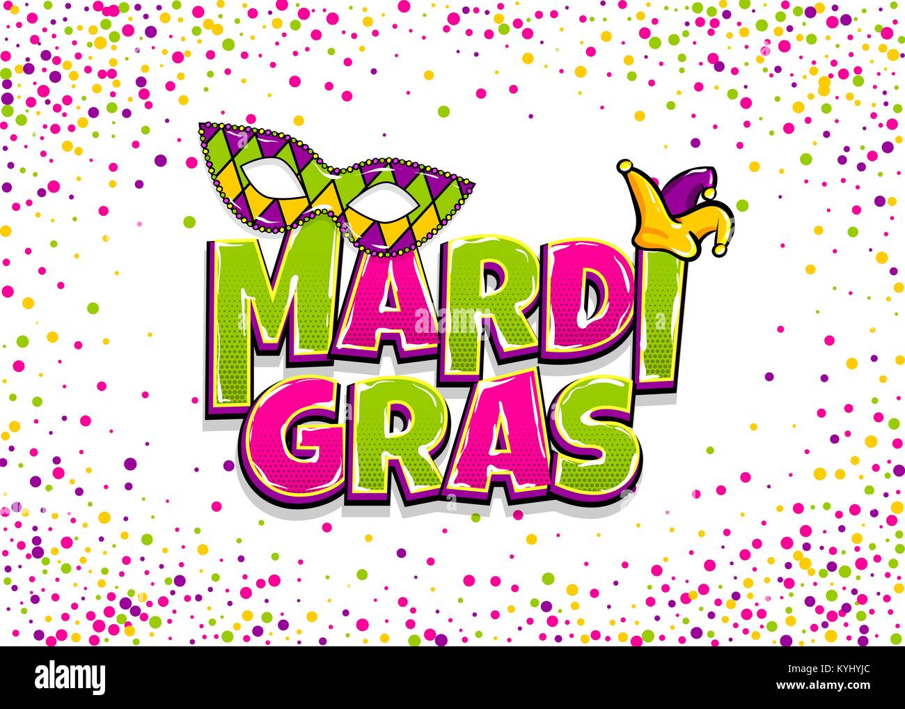Mardi Gras comic text pop art Stock Vector Image & Art - Alamy