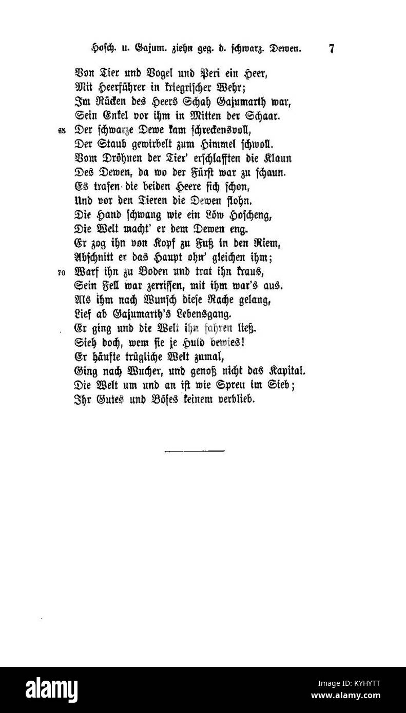 Volume I of Rückert’s Shahnameh presents Persian epic stories including ...