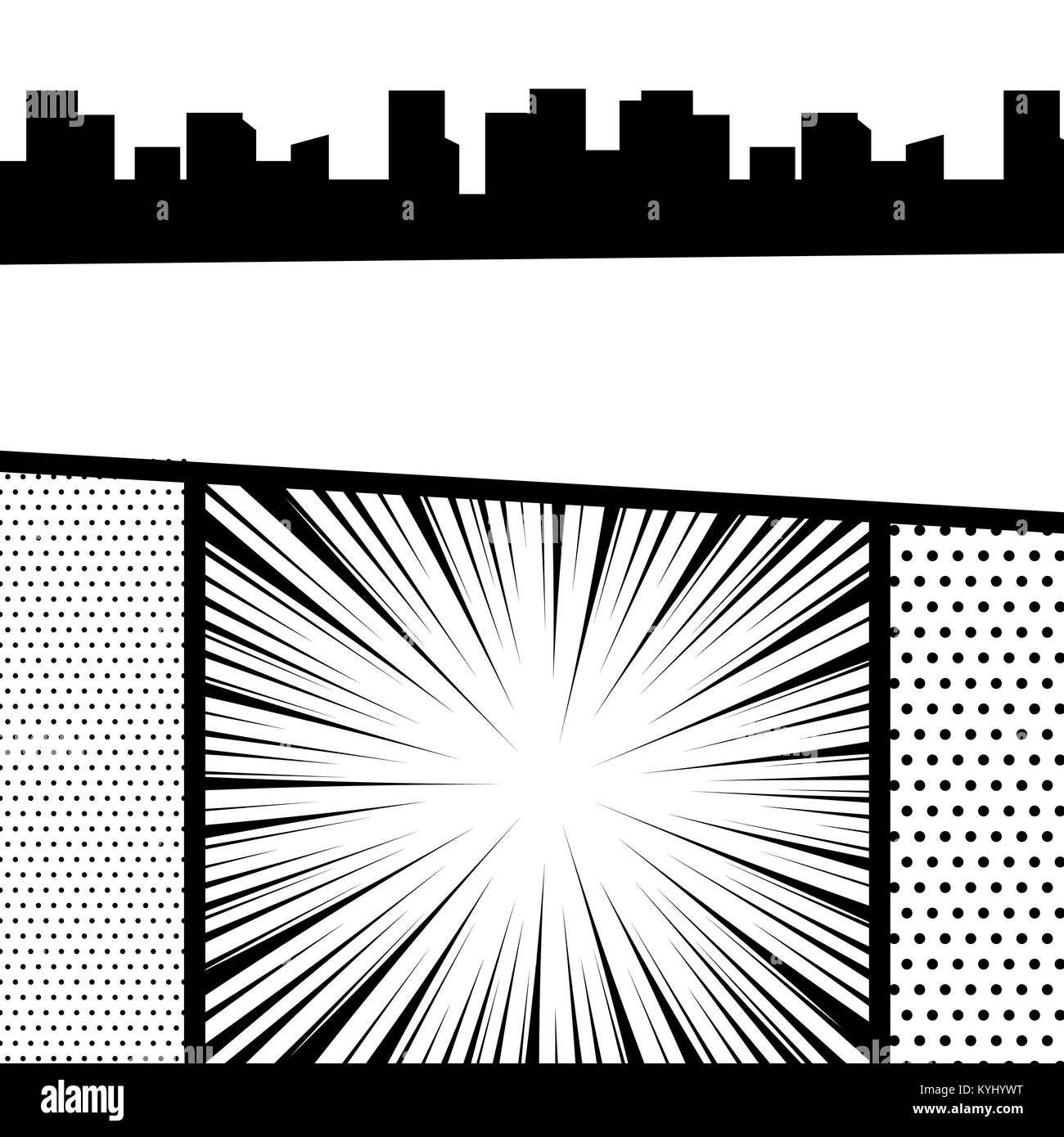 Comic book pop art monochrome mock up Stock Vector Image & Art - Alamy