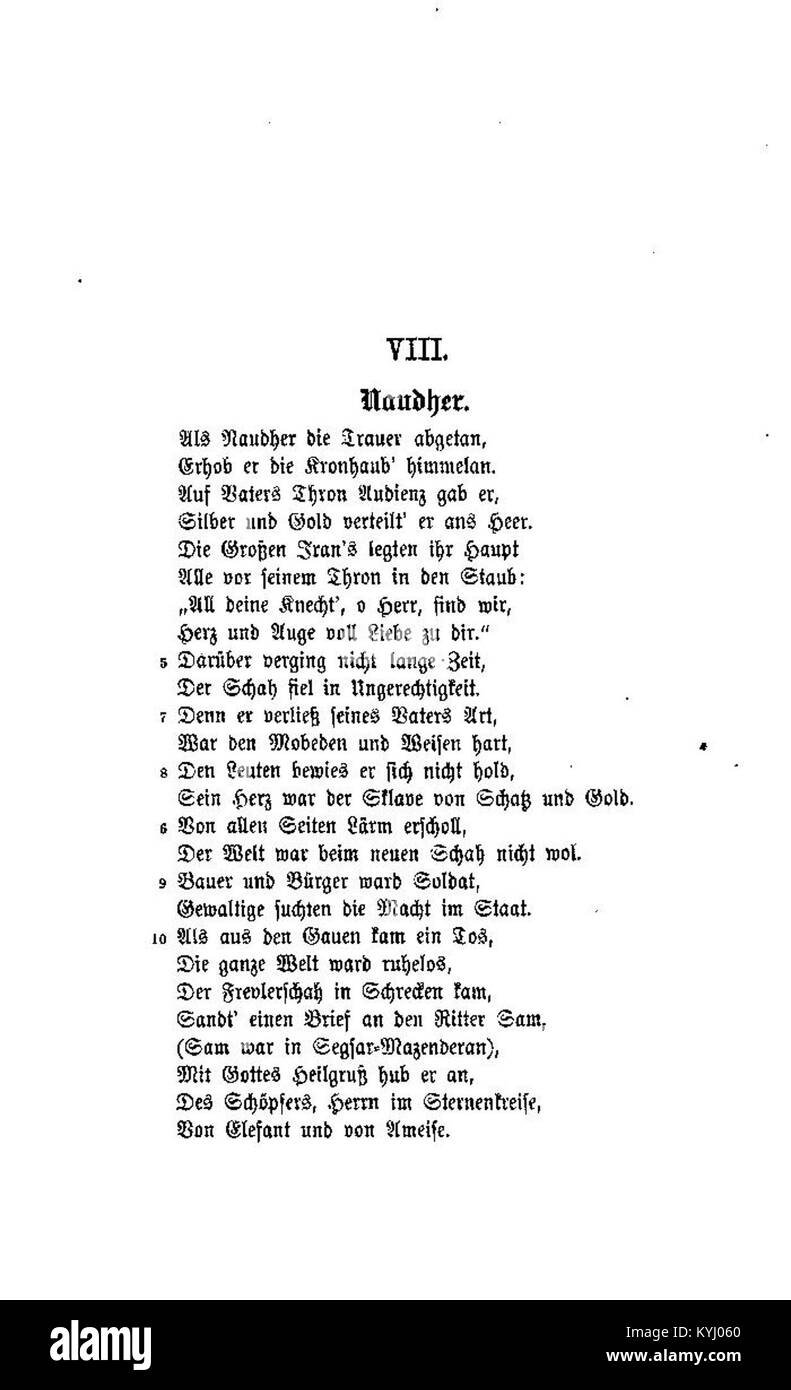 'Schahname' by Friedrich Ruckert is a poetic work based on Persian epic ...