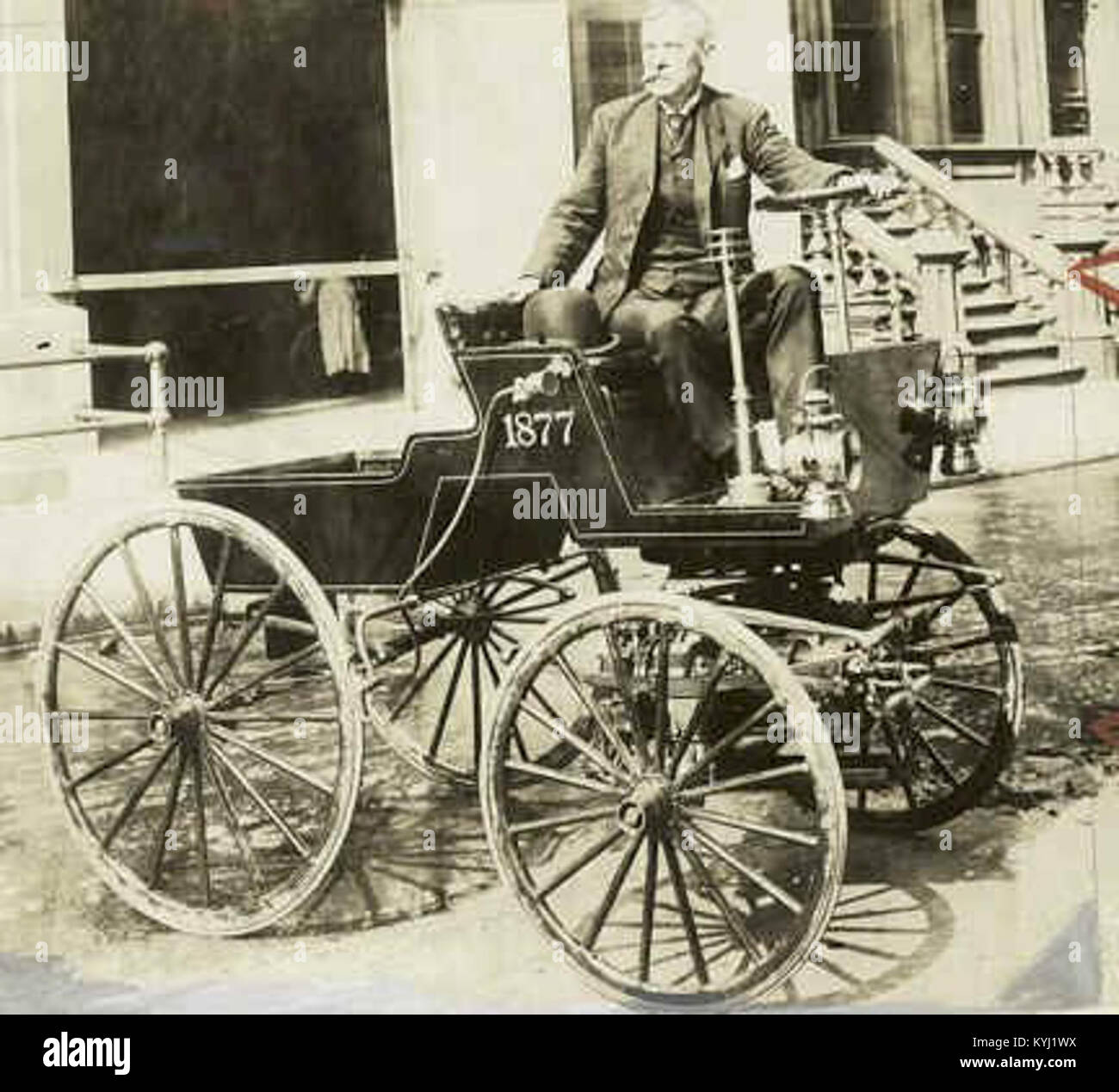 Replica of a Selden Road engine representing early automobile ...