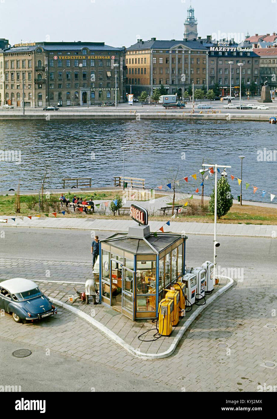 A 1967 photograph by Freddy Lindström shows the Shell station at ...