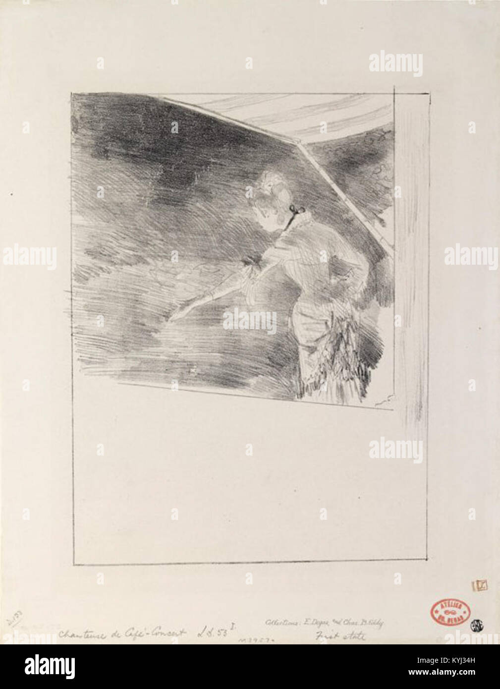 Singer at a Café-Concert by Edgar Degas, lithograph, High Museum of Art ...