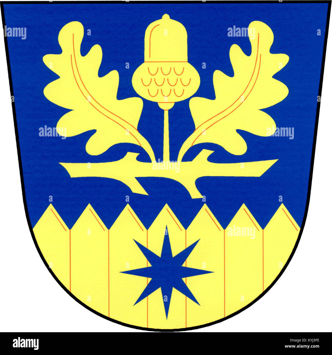 The emblem represents the official coat of arms of the Czech Republic ...