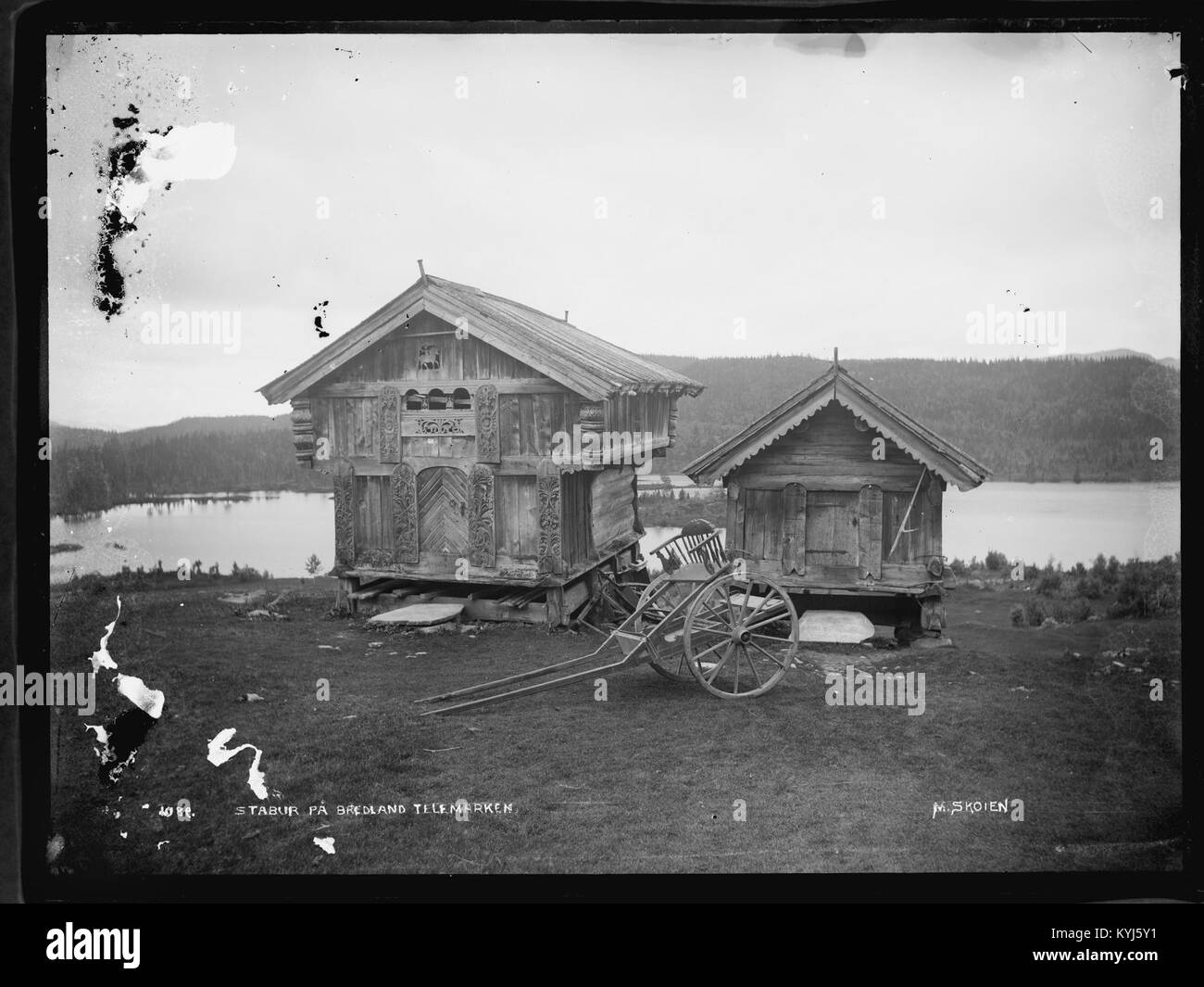 The Stabur at Bredland in Telemark, Norway, is a historical wooden ...