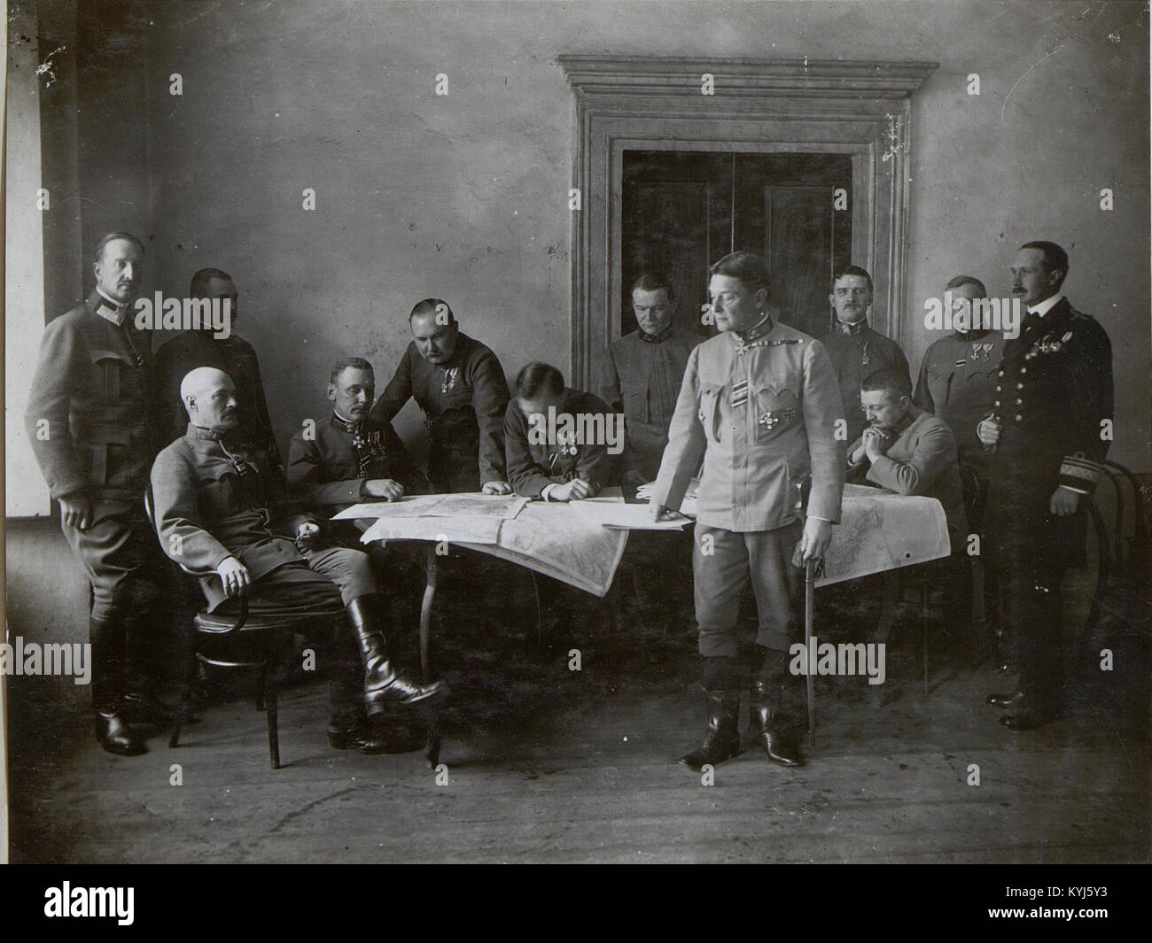 An image of the staff of the 3rd Army Command, featuring the notable ...