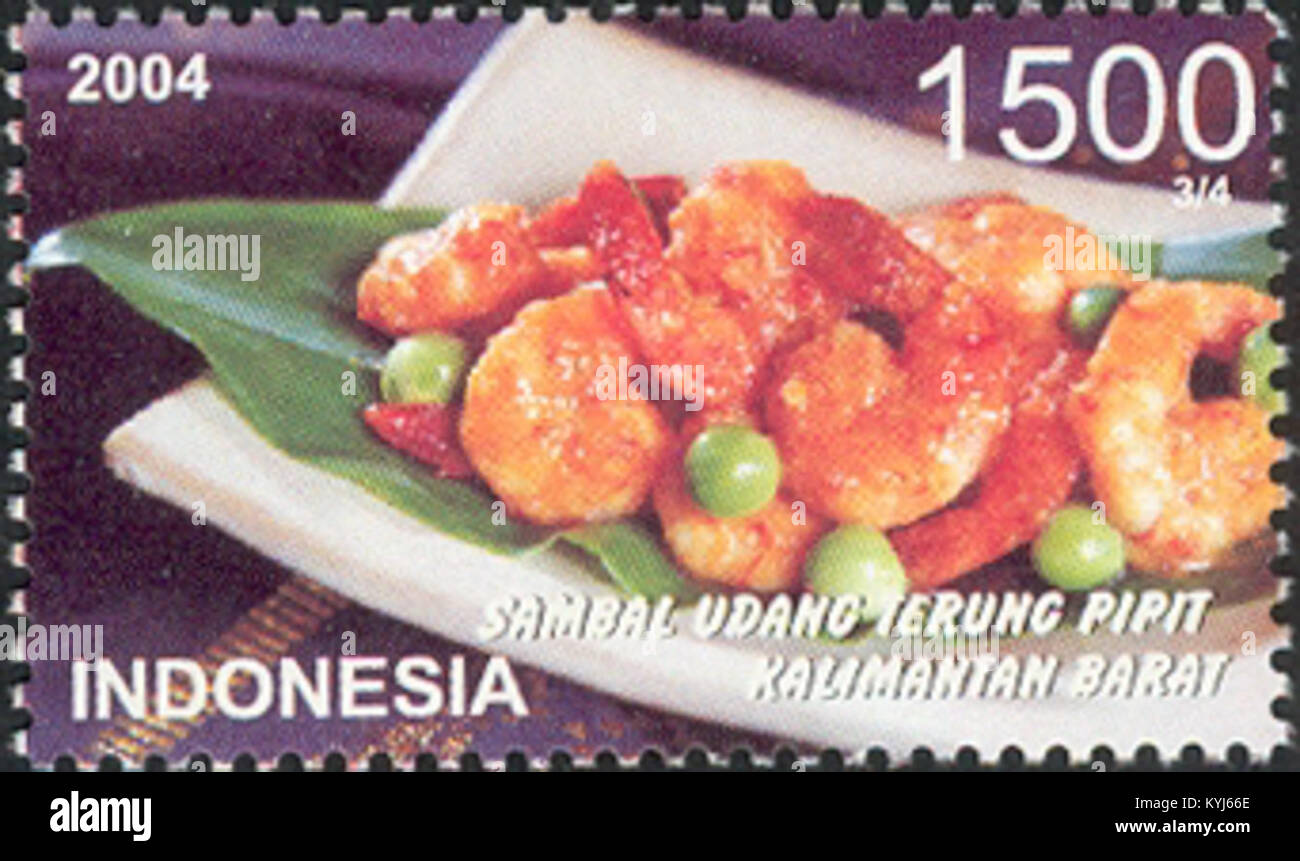 A photograph of an Indonesian postage stamp, catalog number 066-04 ...