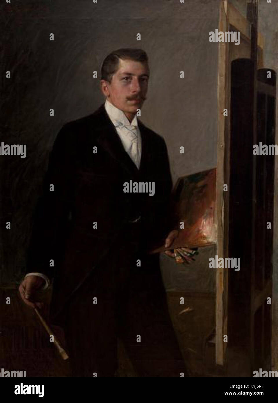 'Autoportret z paleta' (1896) is a self-portrait by Polish artist ...