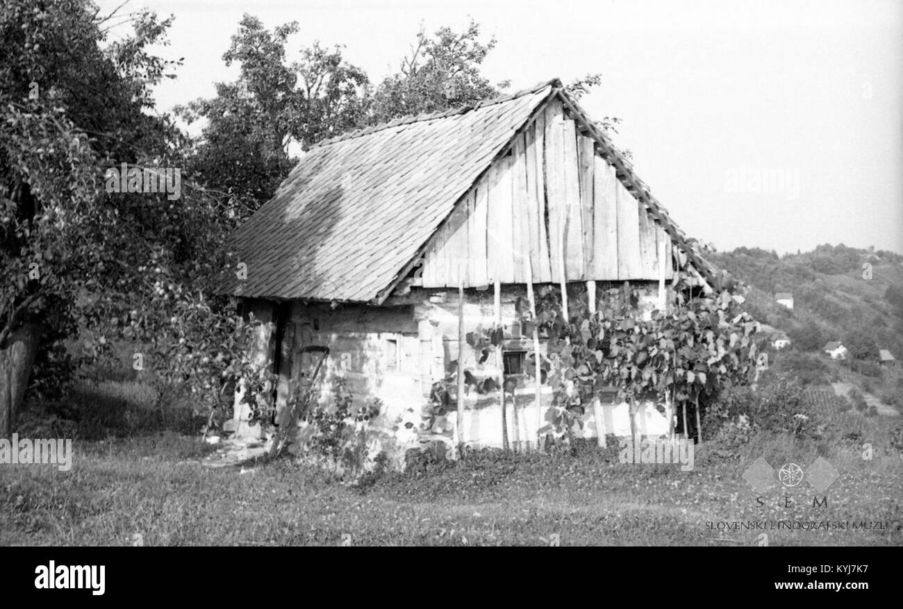 This image shows an abandoned house (bajta) converted from a temple ...