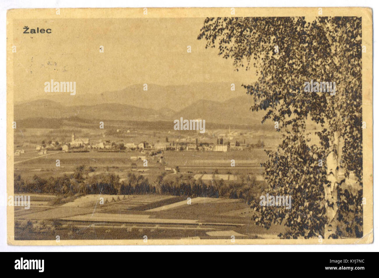 The 'Stara Razglednica Zalca' is an old postcard from Zalec, Slovenia ...