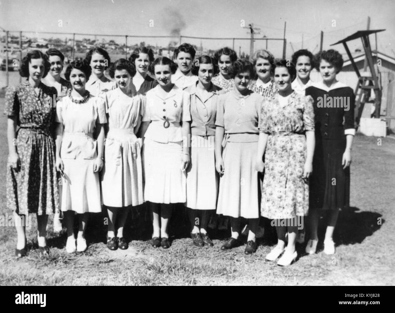 Photograph of new WRANS enlistees in Brisbane, 1942, showing ...