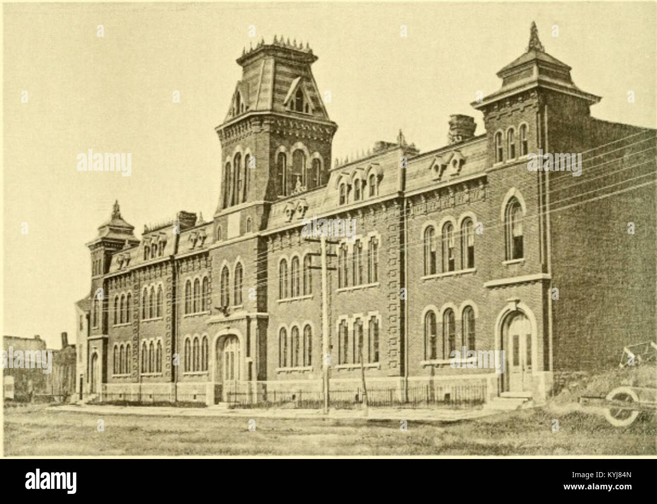 A photograph of the State Armory in Oswego, New York, taken in 1889 ...