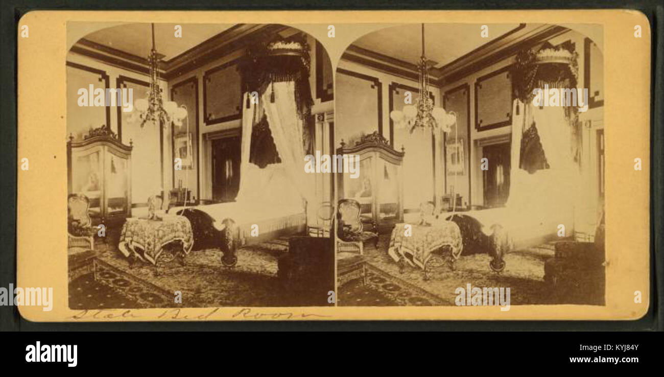 The State Bed Room from the Robert N. Dennis collection showcases early ...