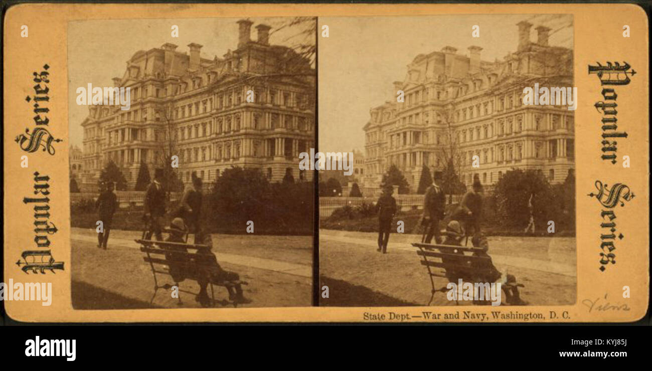 This stereoscopic view shows the U.S. State Department and War and Navy ...