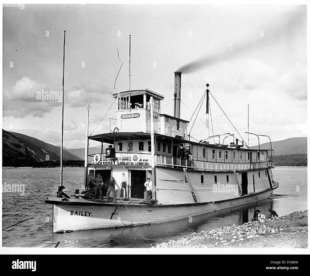 This photograph captures the steamer *Bailey* around 1904, showcasing ...