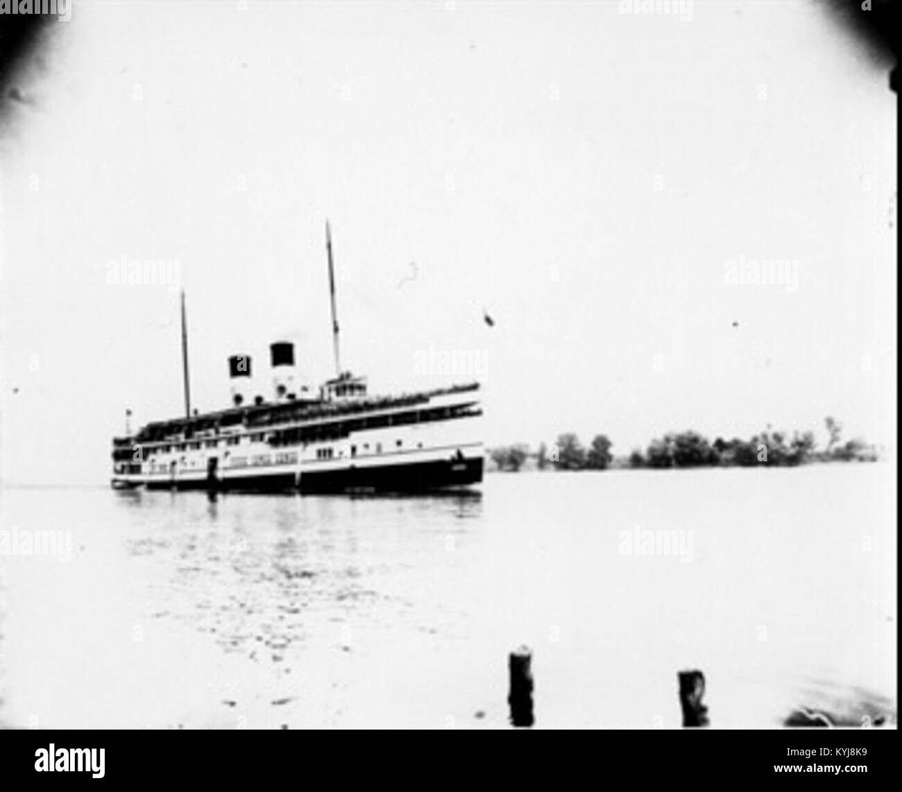The steamer Cayuga is shown in Toronto Harbour in 1942, illustrating ...