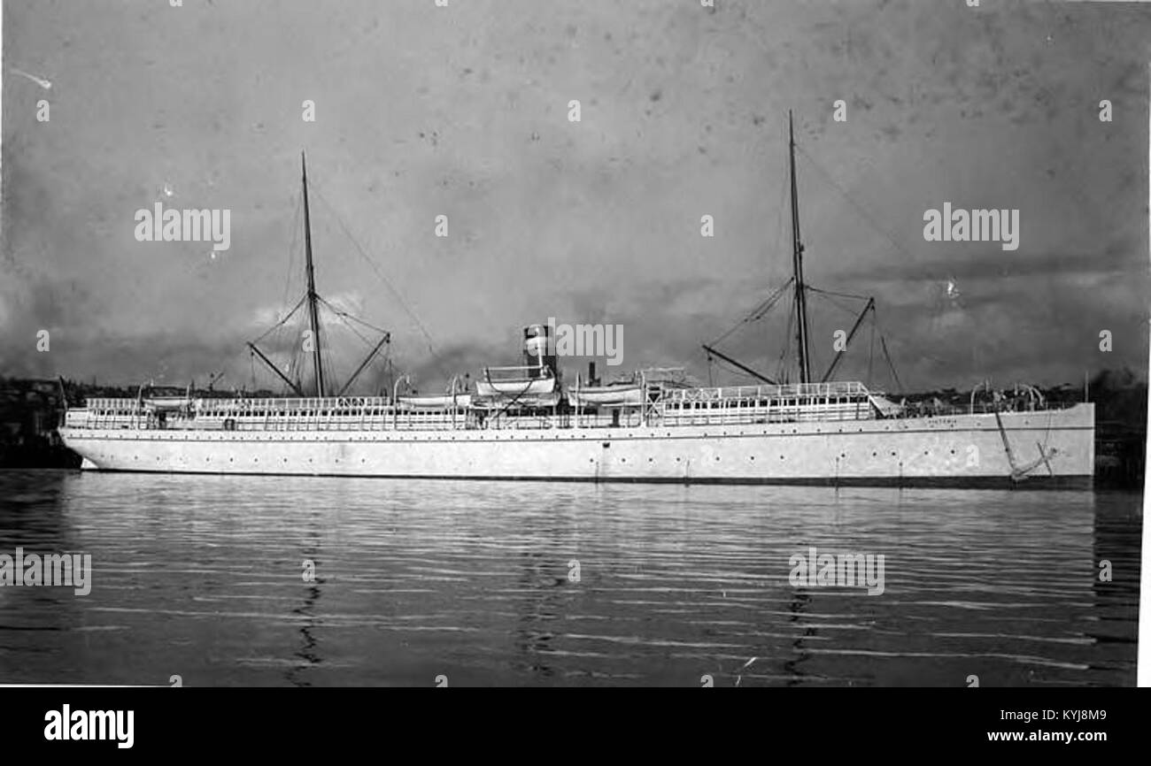 Steamer SS VICTORIA anchored in Washington around 1900, representing ...