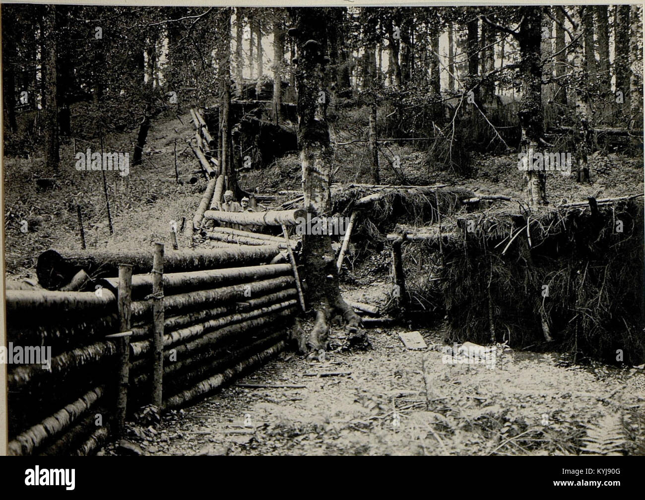 A military photograph showing the position of the 32nd Jäger regiment ...