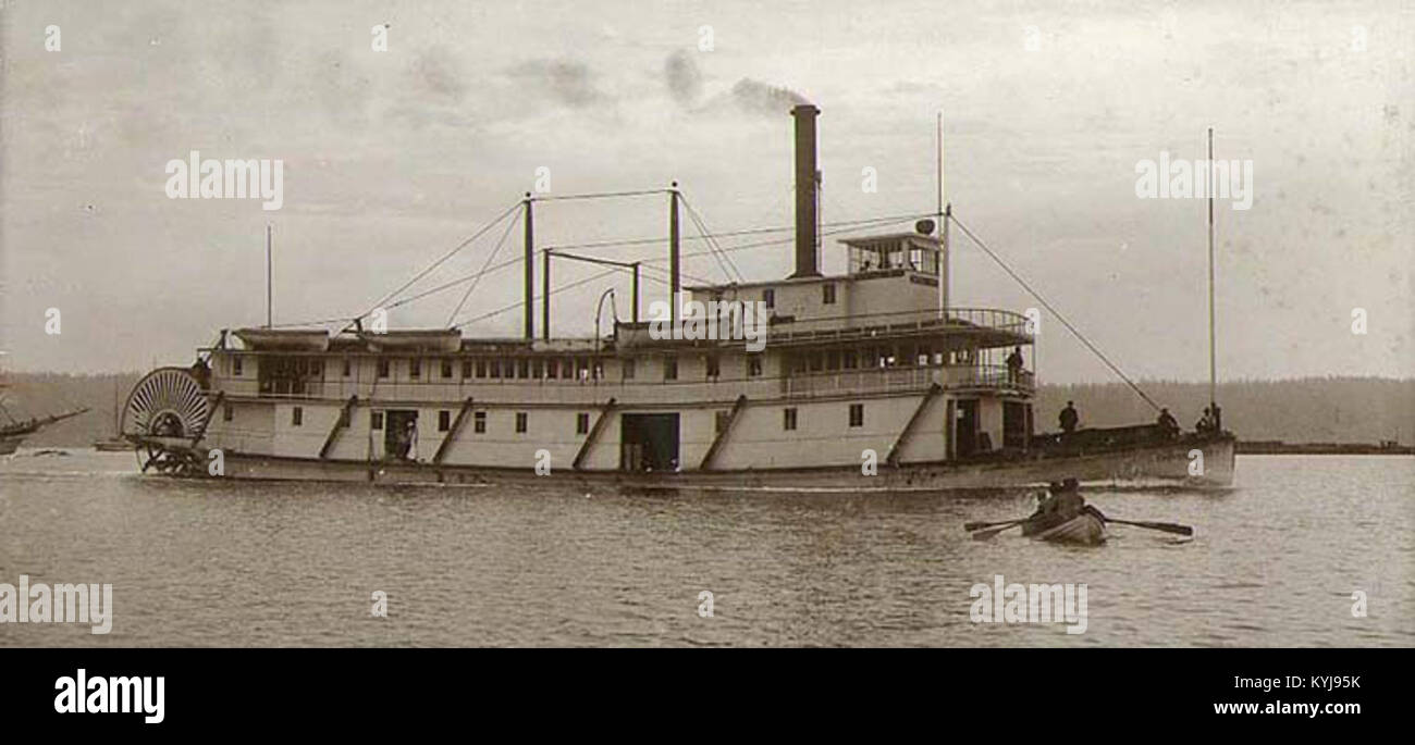 The stern-wheel steamer Capitol City, photographed around 1900 in ...