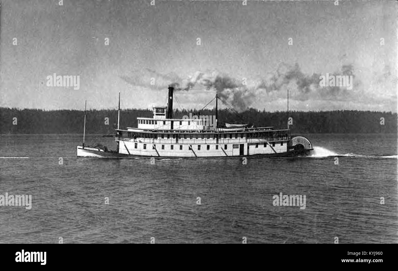 Sternwheel steamer MULTNOMAH in the Puget Sound, Washington, ca 1900 ...