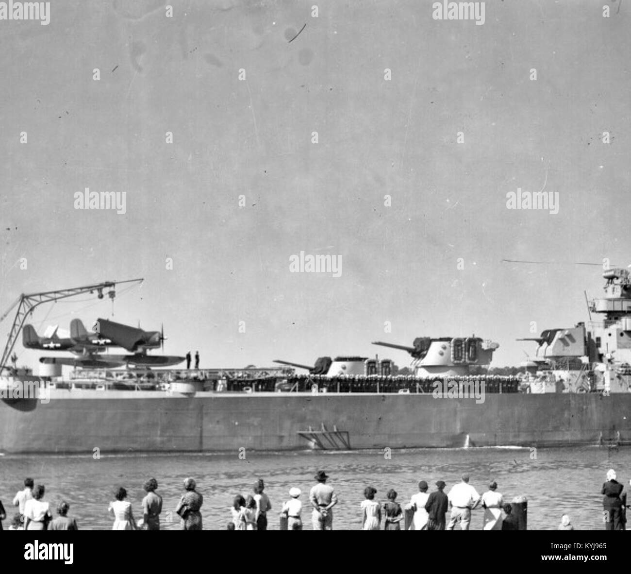 Stern of USS Houston (CL-81), circa in 1945 Stock Photo - Alamy