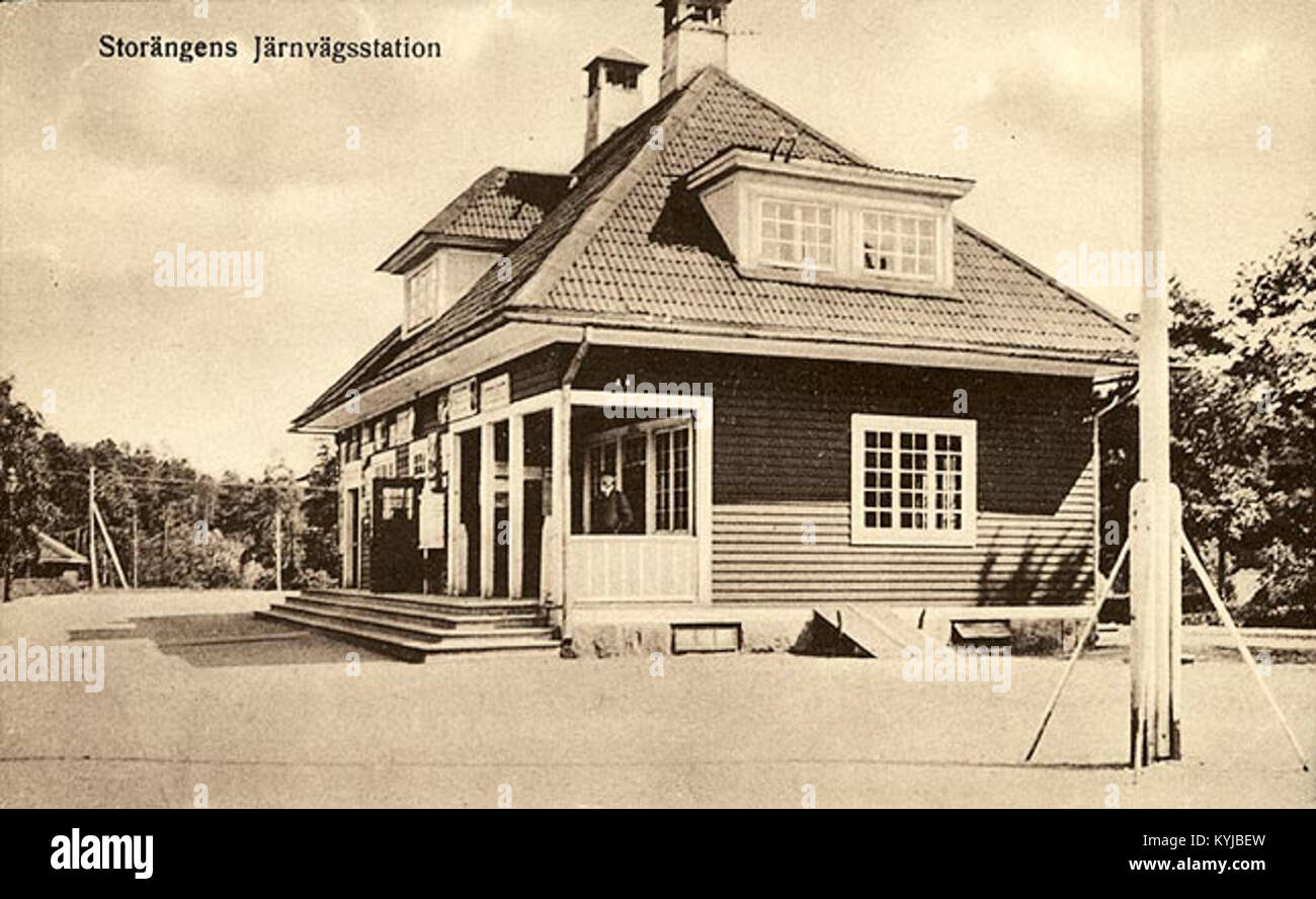 Storängens stationshus is the train station building located in Sweden ...