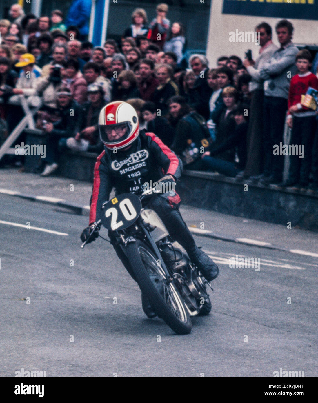 1983 Isle of Man TT Classic Parade, lap of honour by vintage and ...