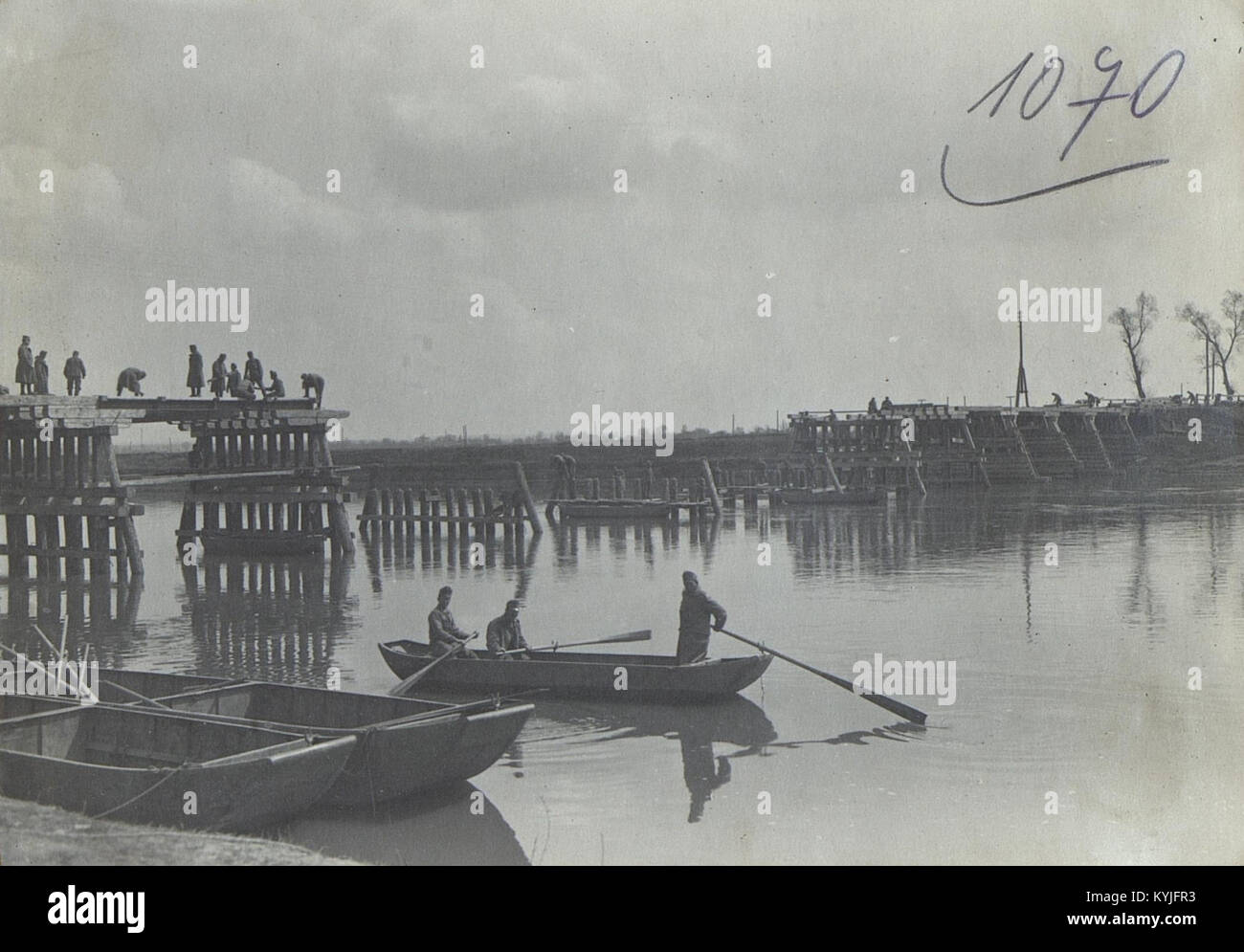 This image shows the reconstruction of a road bridge near Martynow ...
