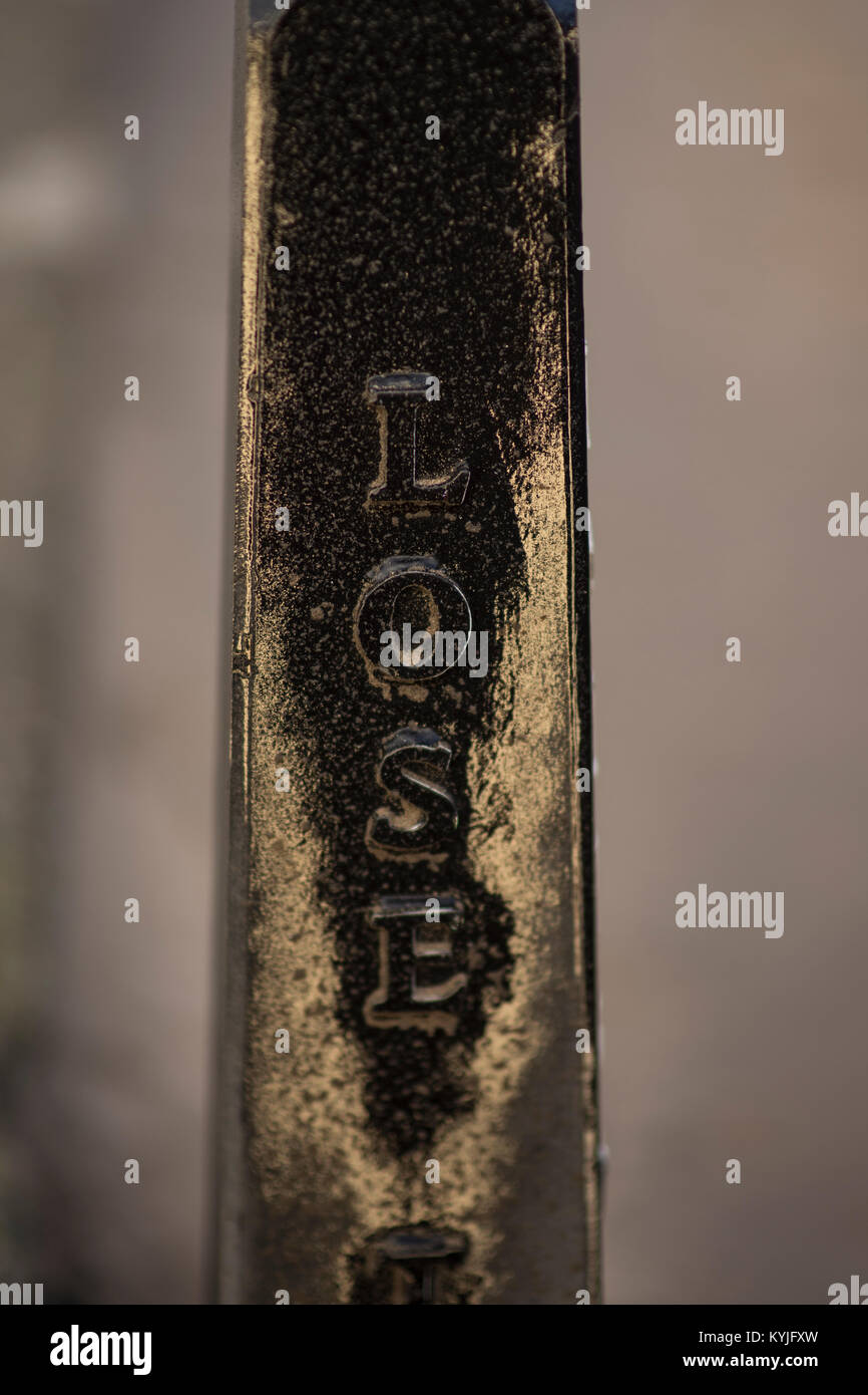 Lose on a metal pole Stock Photo - Alamy