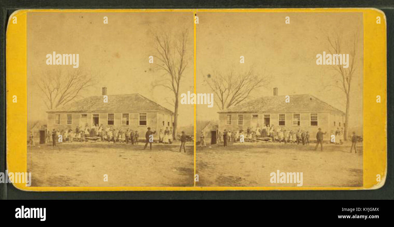 Students in front of the school house in North Brookfield, from Robert ...