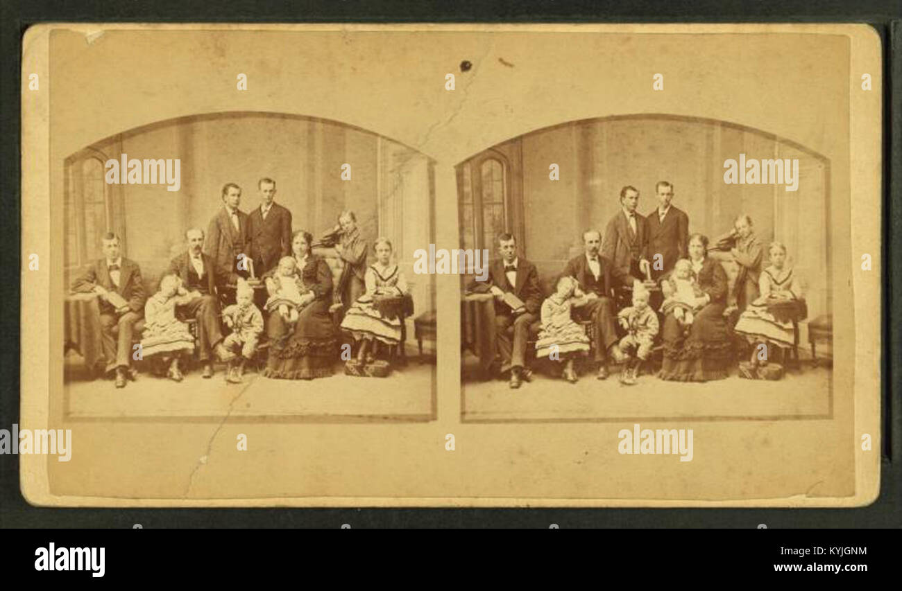 Studio portrait of a family, by D. T. Burrell 4 Stock Photo - Alamy