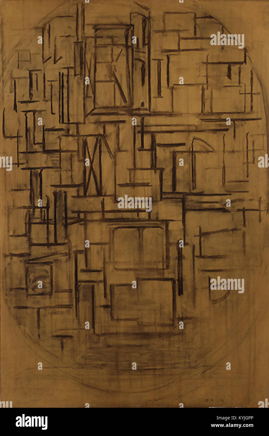 A preparatory work for *Tableau III*, created in 1914, showcasing the ...