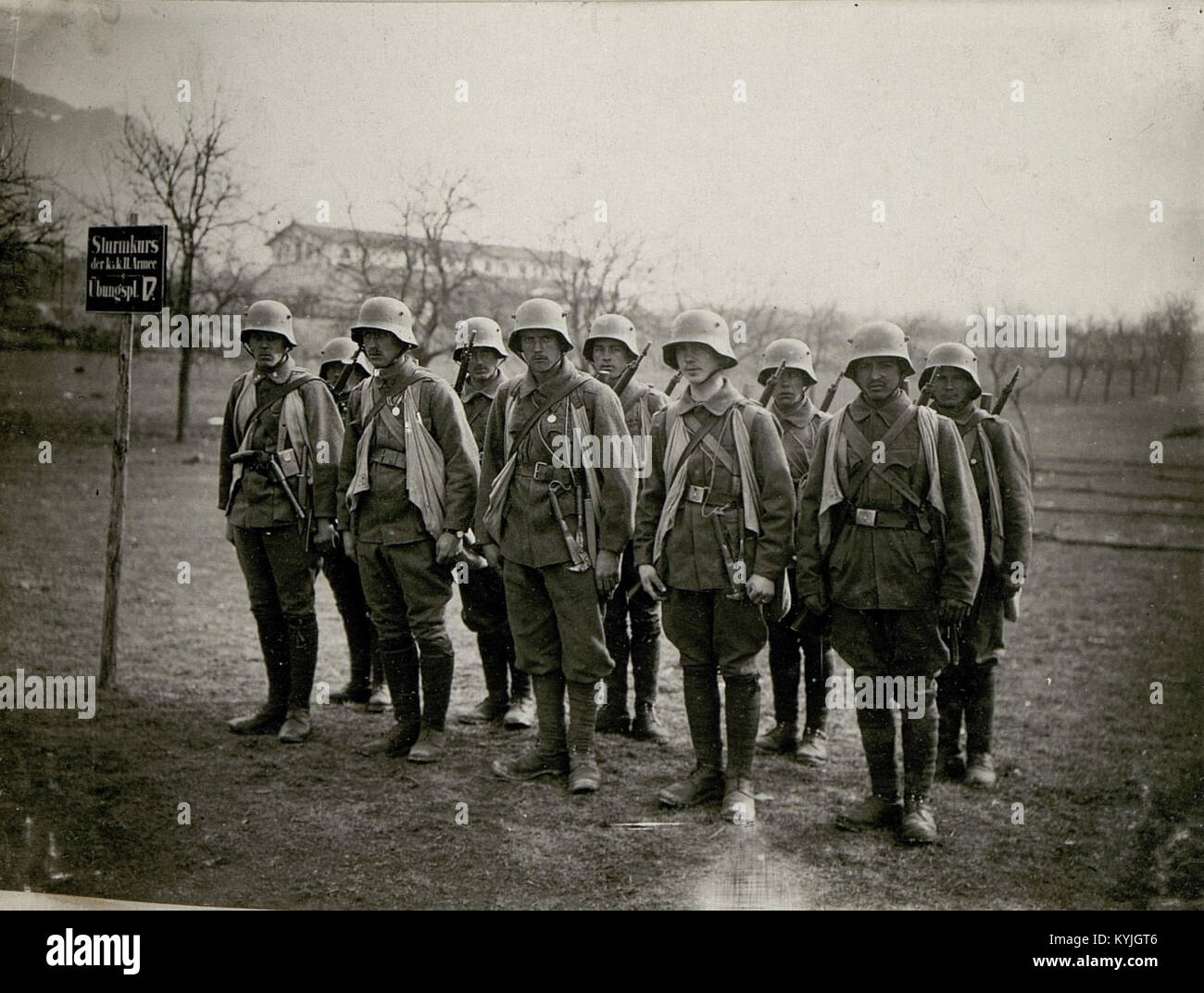 This image captures military maneuvers in Mezzocorona, an Italian town ...