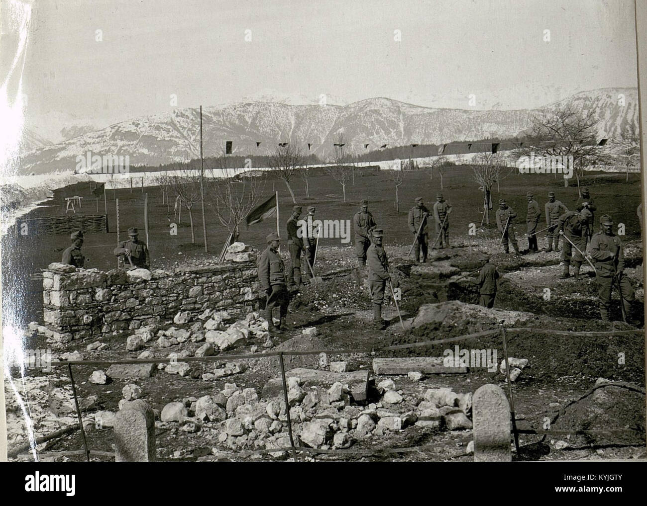 This image shows German World War I storm exercises in Mezzocorona ...