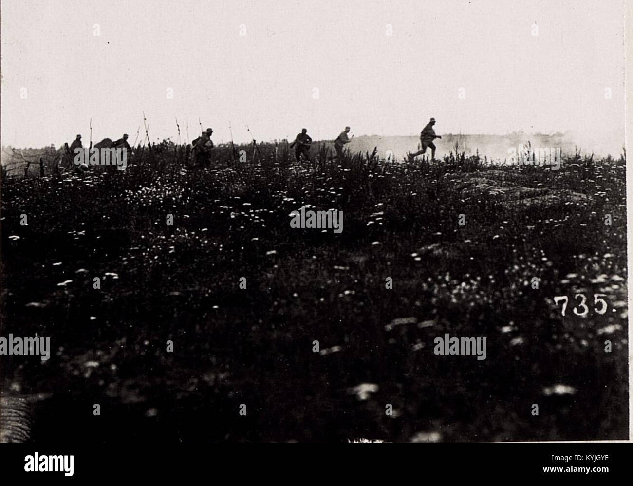 This historical image captures German stormtrooper exercises in ...