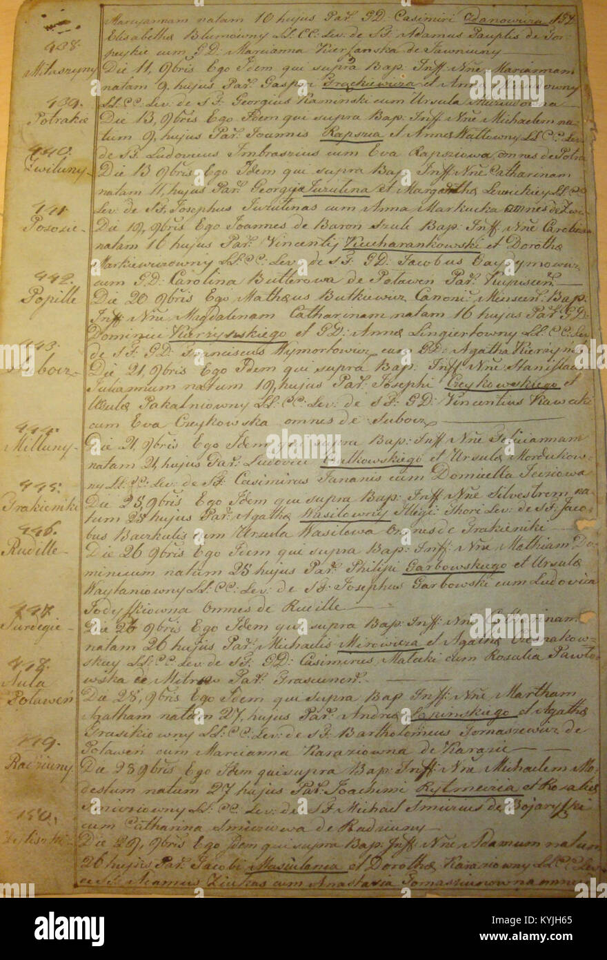 The Subaciaus RKB (1821-1827) records baptisms, marriages, and deaths ...