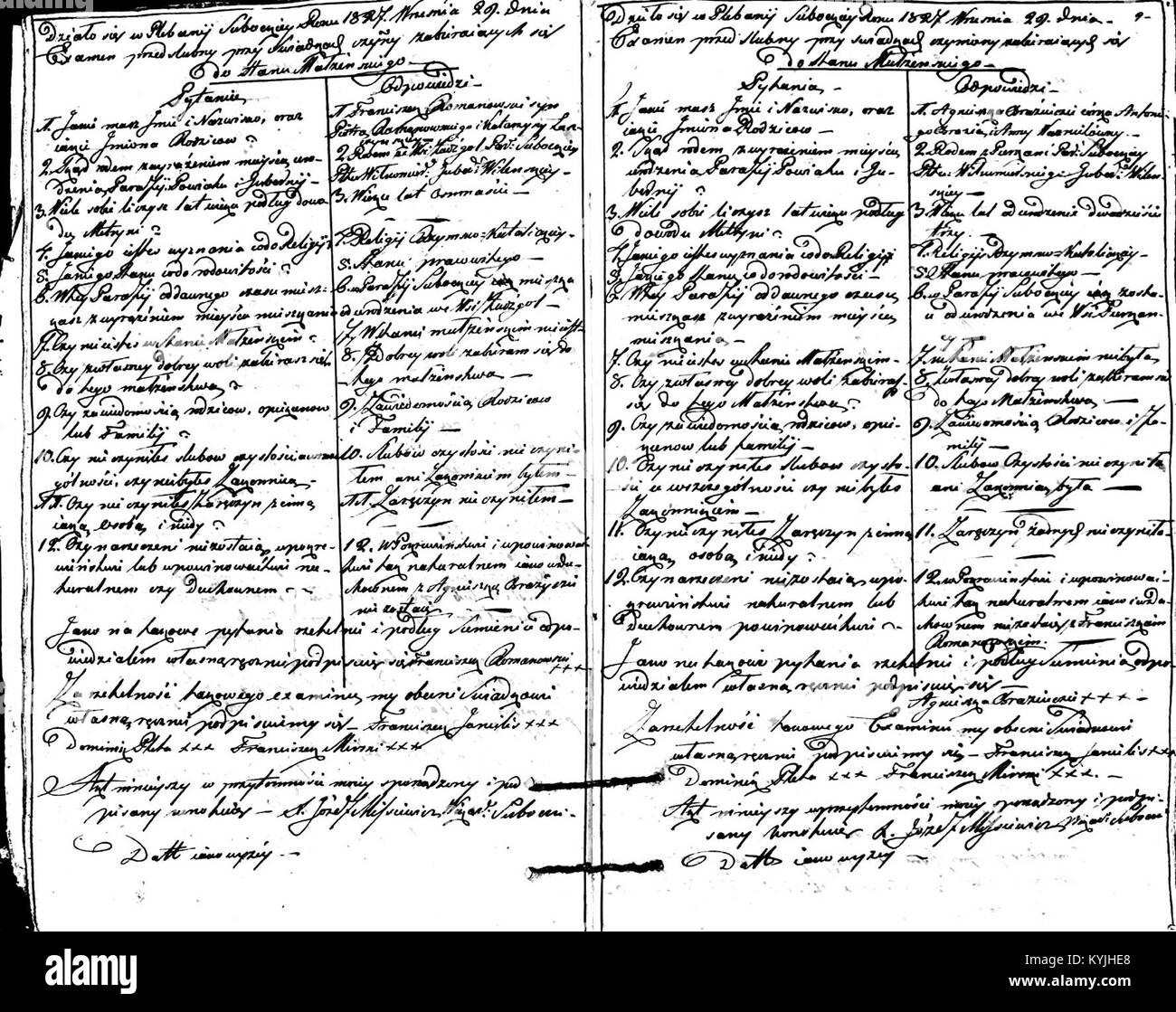 The Subačius Roman Catholic Parish premarital inquiry register from ...