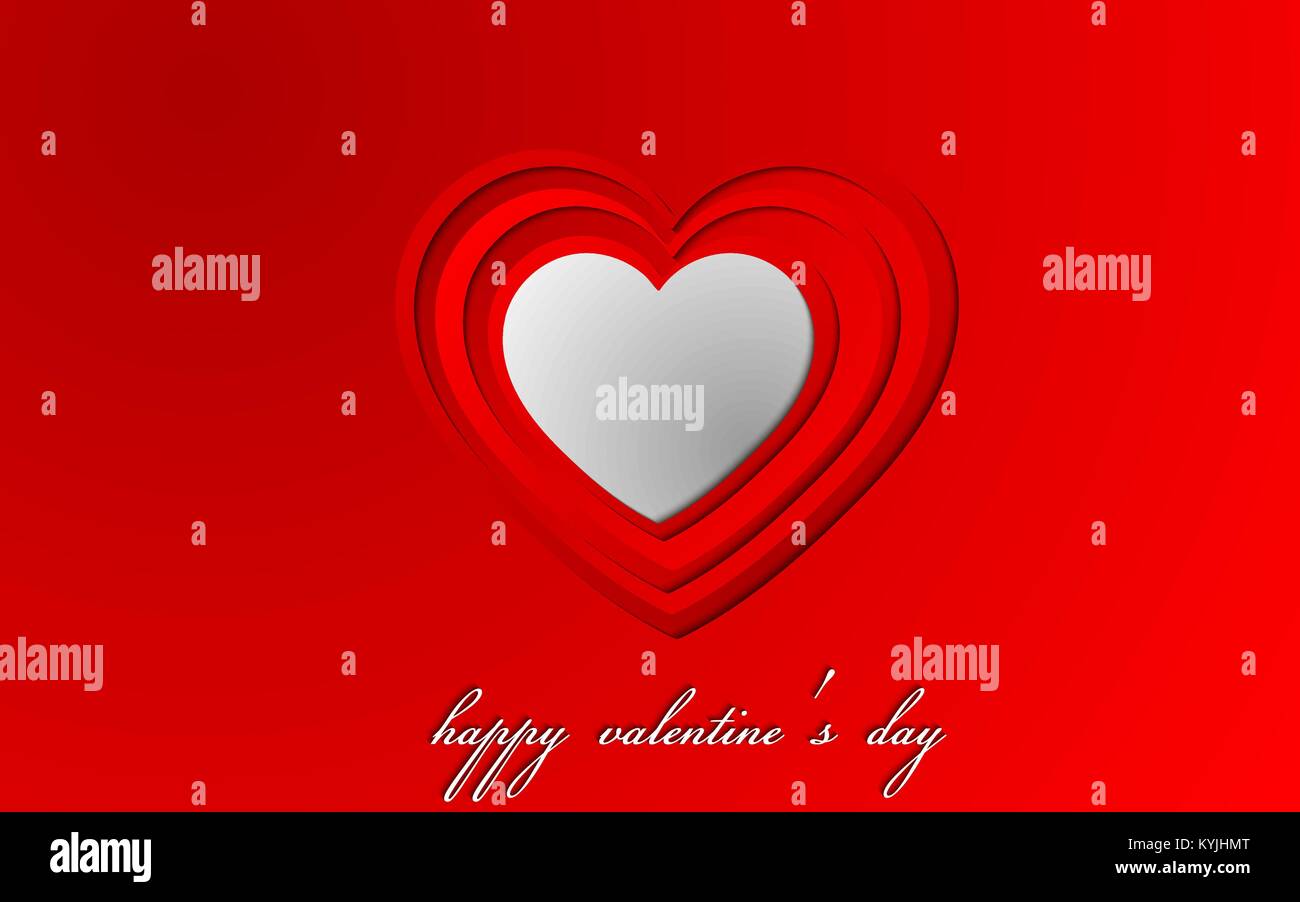 Valentine’s Day greeting card. Web banner. Vector illustration Stock ...