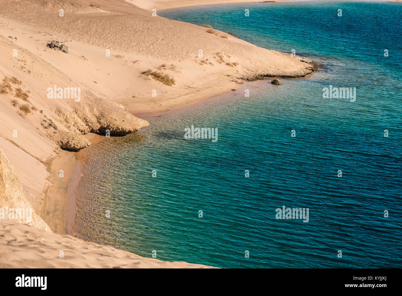 Sandy shore and clear sea in the Ras Muhammad National Park Stock Photo ...