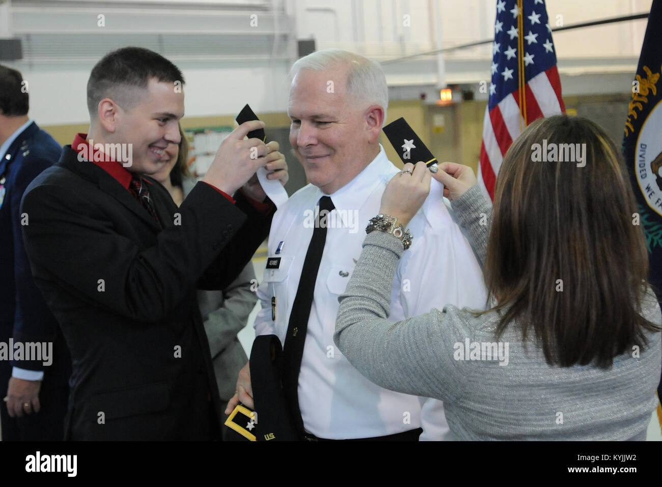 Benjamin Adams IV and his sister Whitney assist their father, Brig. Gen ...