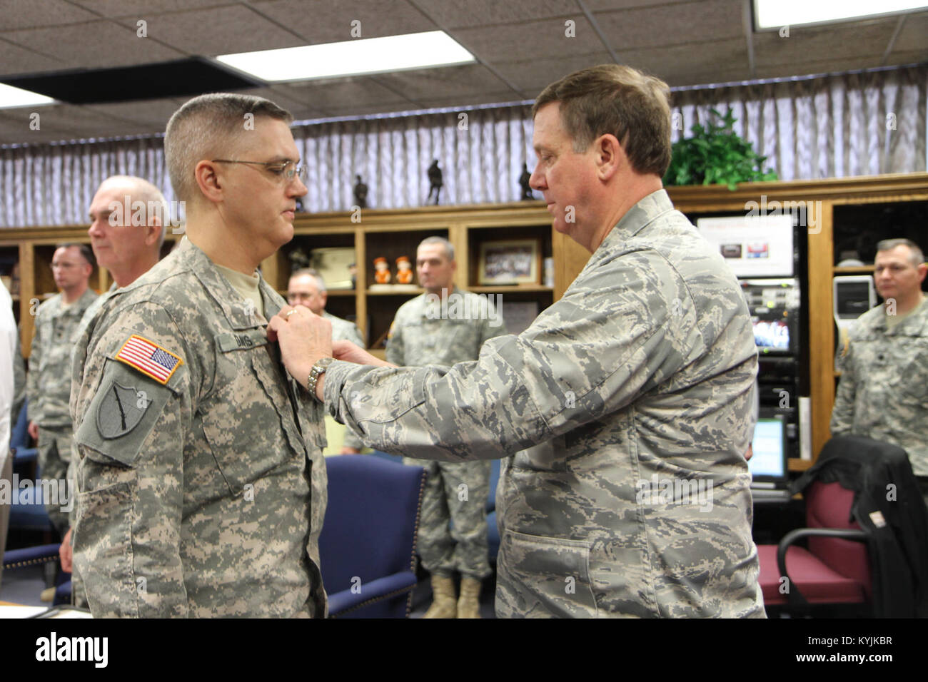 US military awards and promotion ceremony Stock Photo - Alamy