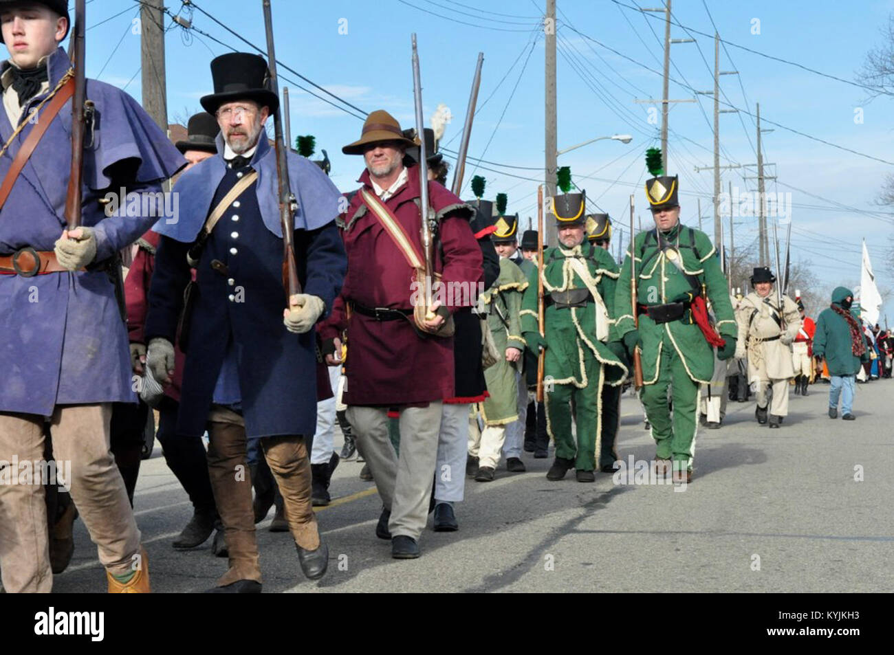 Historic Kentucky soldiers battle reenactment Stock Photo - Alamy