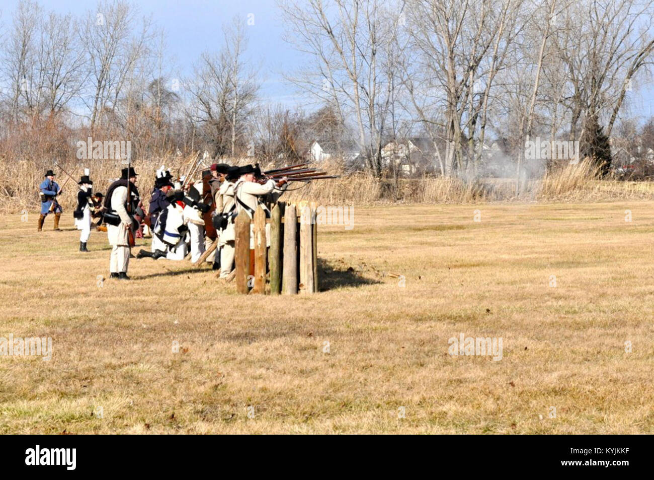 Historic Kentucky soldiers battle reenactment Stock Photo - Alamy