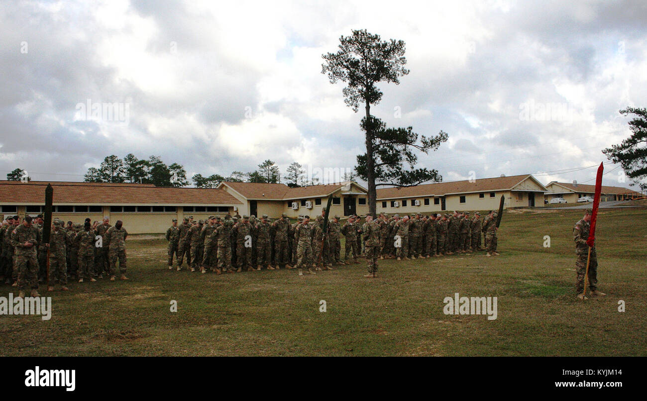 Soldiers of the 1st Battalion, 623rd Field Artillerystand in formation ...