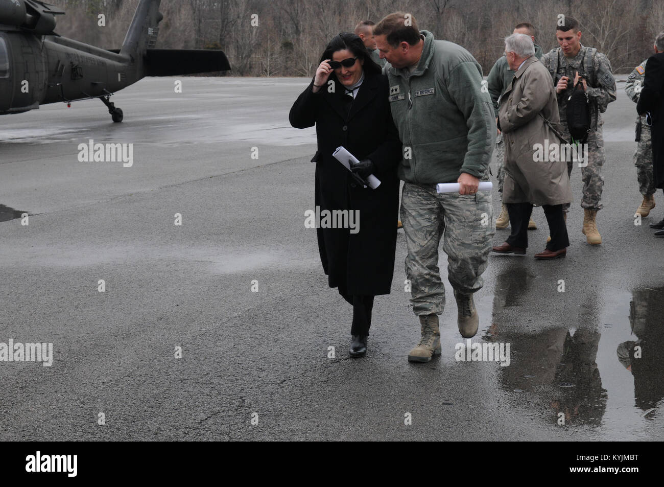 Kentucky's adjutant general, Maj. Gen. Edward W. Tonini walks with ...